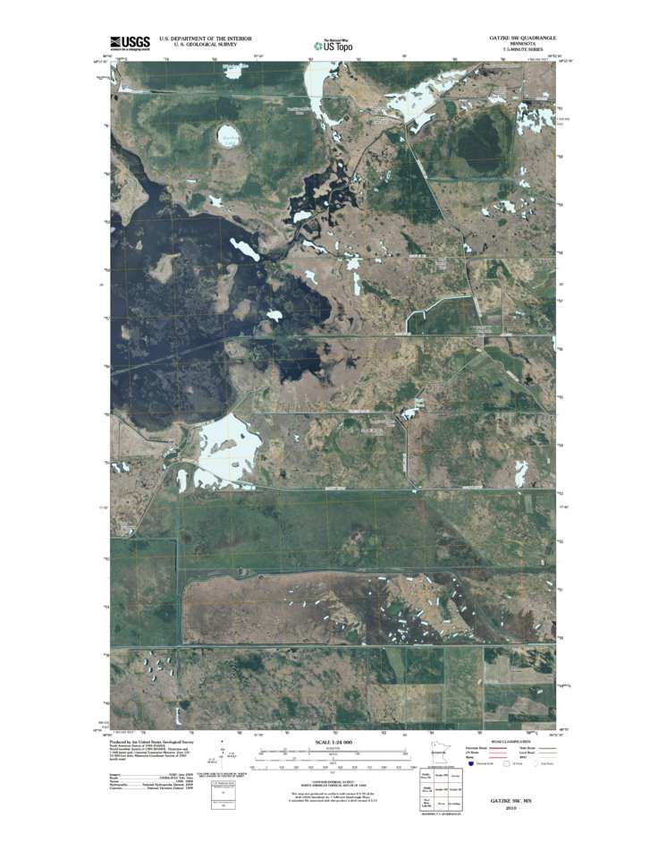Gatzke SW, MN (2010, 24000-Scale) Map by United States Geological ...