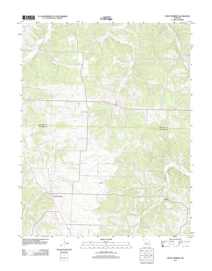Cross Timbers, MO (2011, 24000-Scale) Map by United States Geological ...