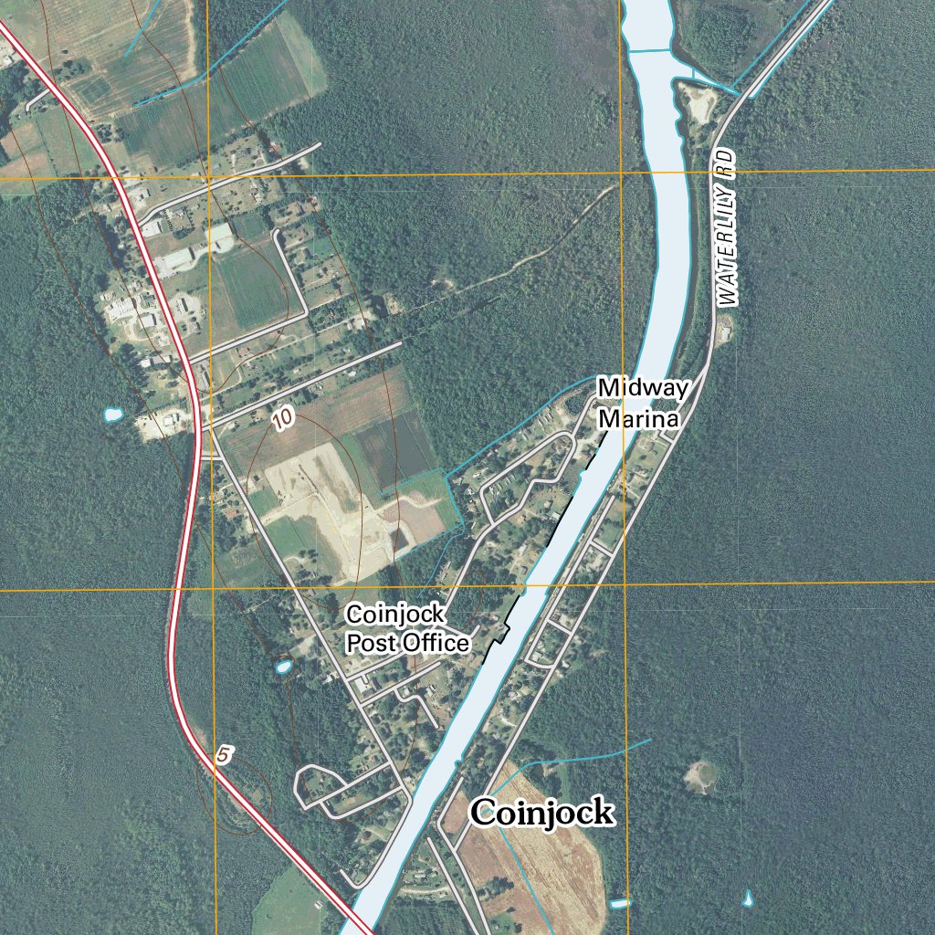 Coinjock, NC (2010, 24000-Scale) Map by United States Geological Survey ...