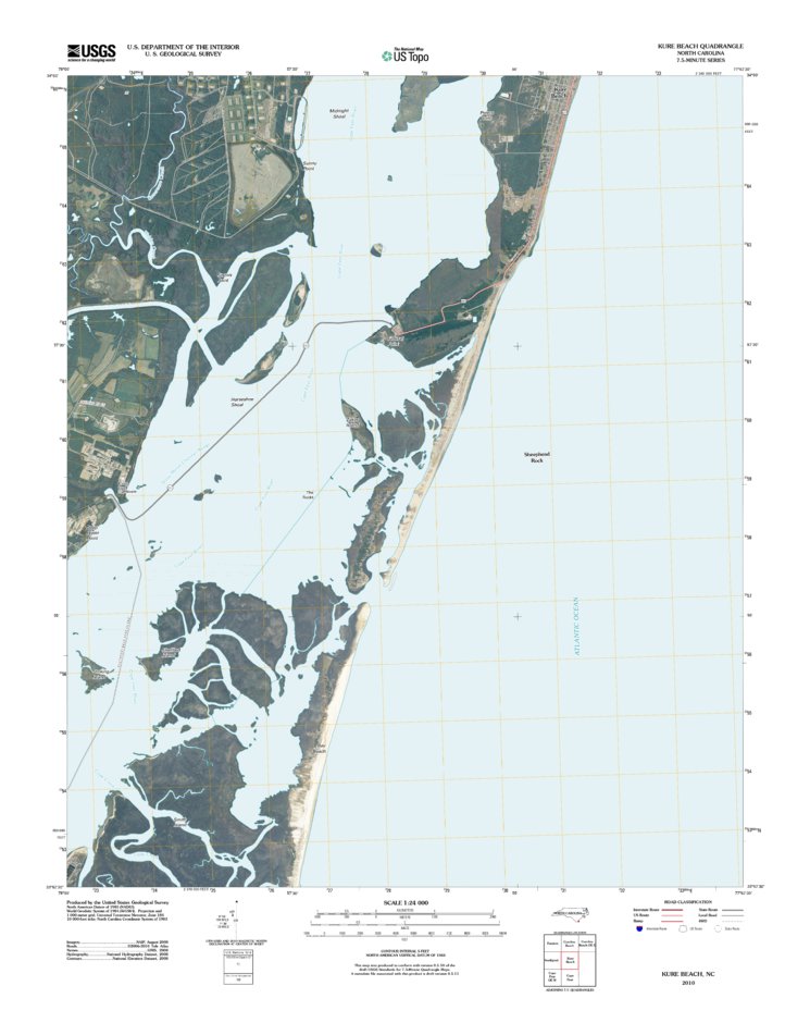 Kure Beach, NC (2010, 24000-Scale) Map by United States Geological ...