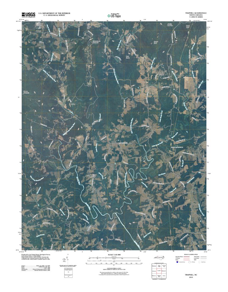 Traphill, NC (2010, 24000-Scale) map by United States Geological Survey ...