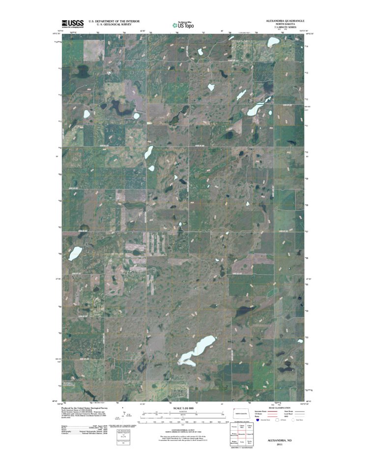 Alexandria, ND (2011, 24000-Scale) Map by United States Geological ...