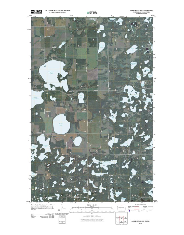 Carpenter Lake, ND (2011, 24000-Scale) Map by United States Geological ...
