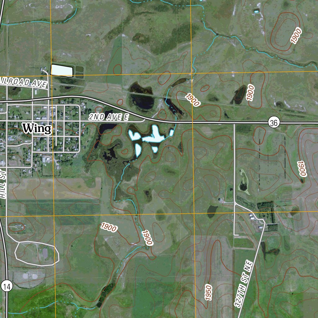 Wing, ND (2011, 24000-Scale) Map by United States Geological Survey ...