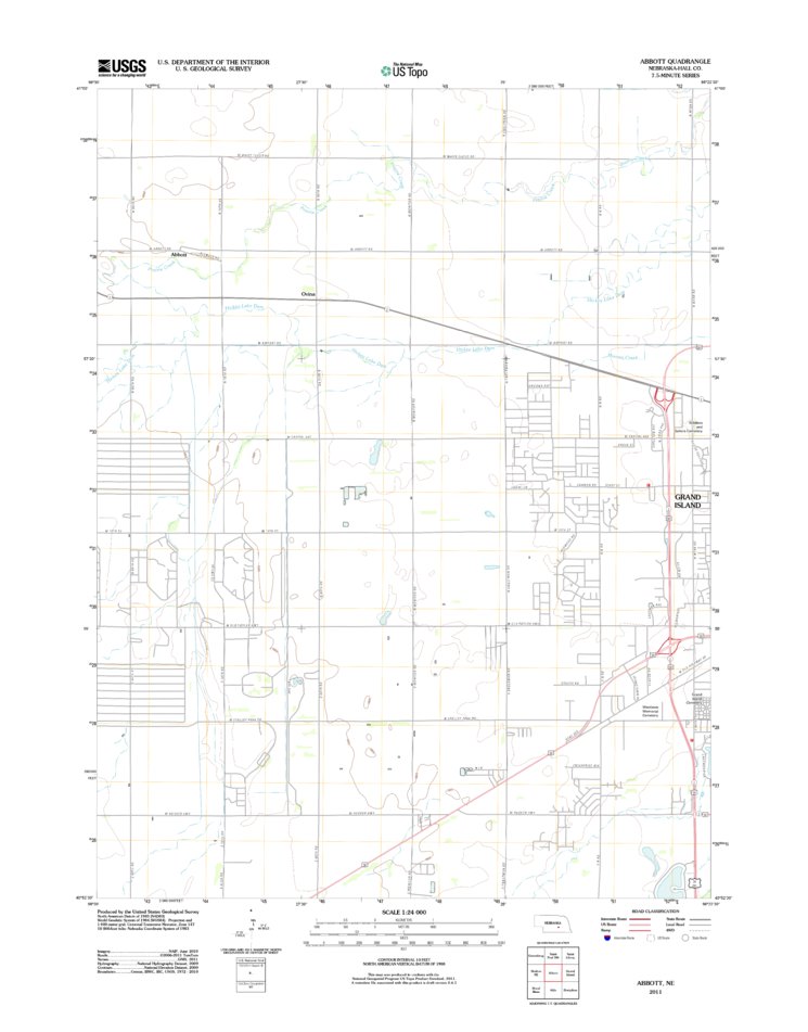 Abbott, NE (2011, 24000-Scale) Map by United States Geological Survey ...