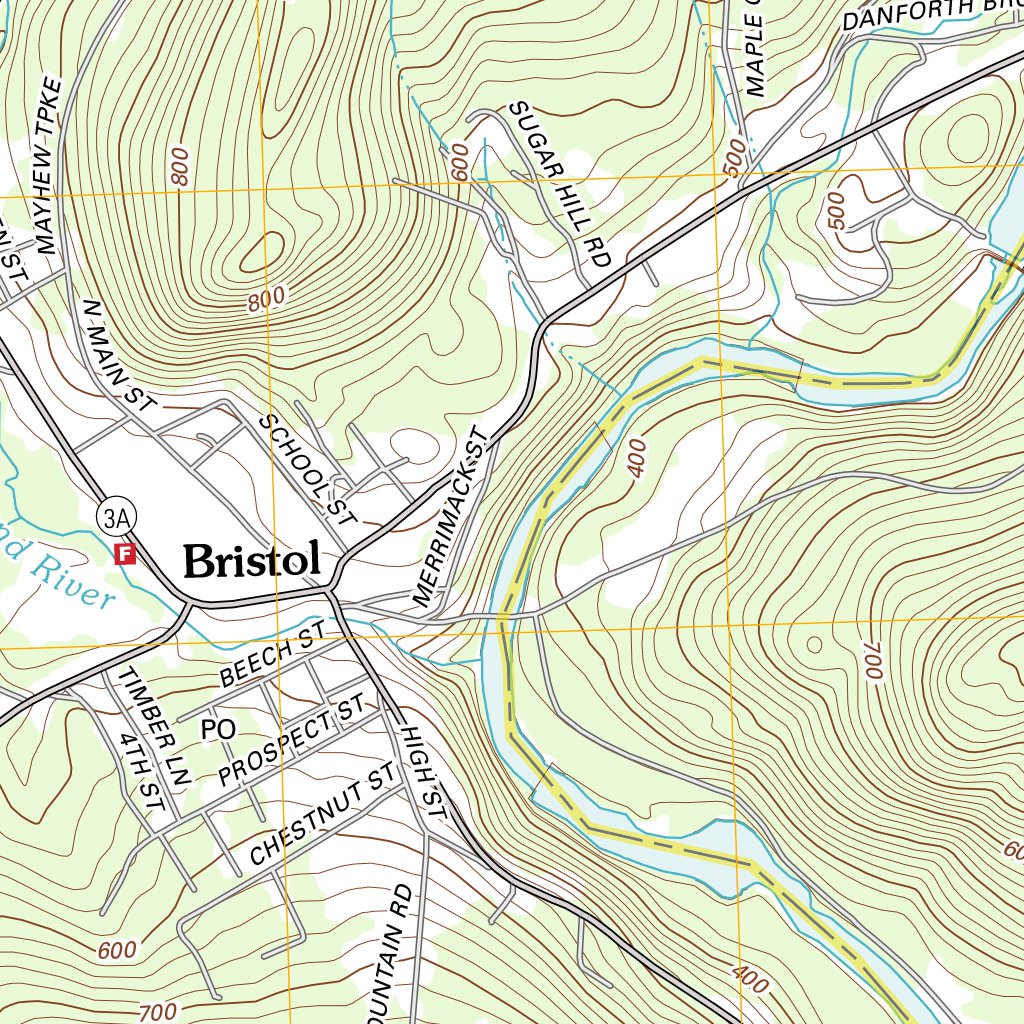 Bristol, NH (2012, 24000-Scale) Map by United States Geological Survey ...