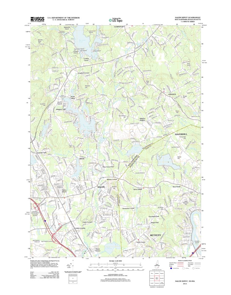 Salem Depot, NH-MA (2012, 24000-Scale) Map by United States Geological ...
