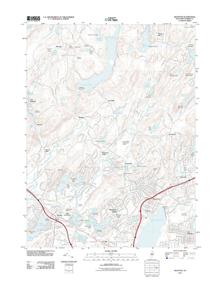 Boonton, NJ (2011, 24000-Scale) Map by United States Geological Survey ...