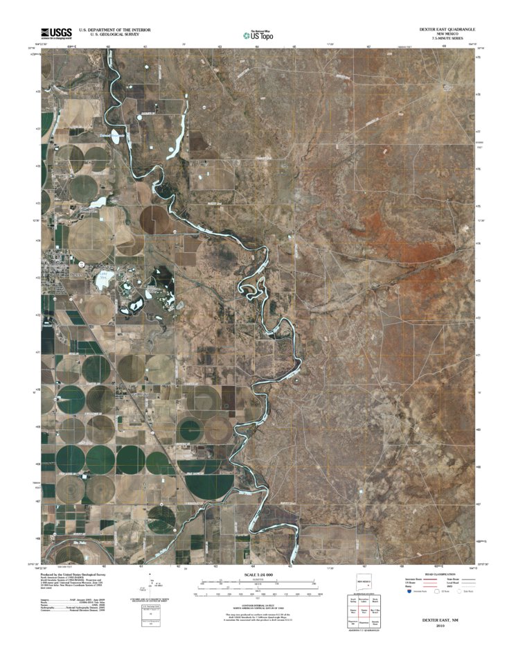 Dexter East, NM (2010, 24000-Scale) Map by United States Geological ...