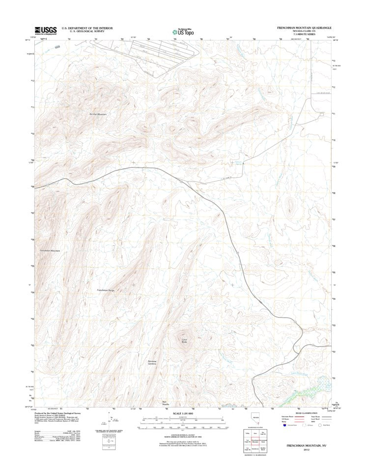 Frenchman Mountain, NV (2012, 24000-Scale) Map by United States ...