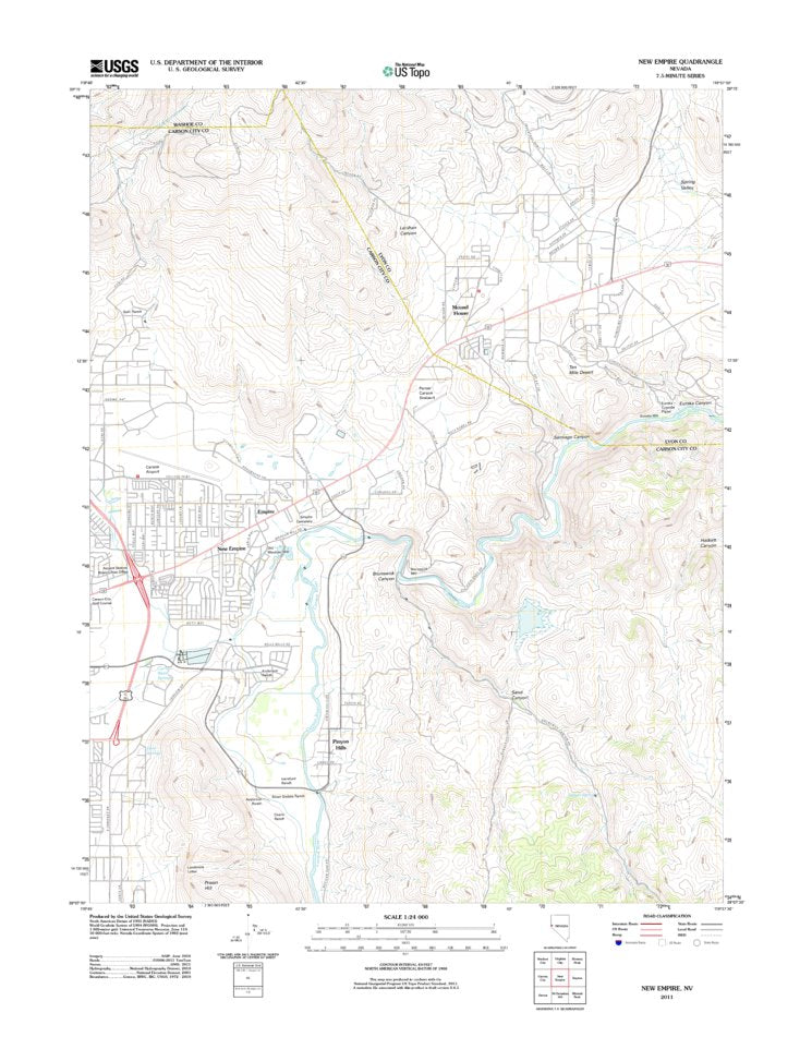 New Empire, NV (2011, 24000-Scale) Map by United States Geological ...