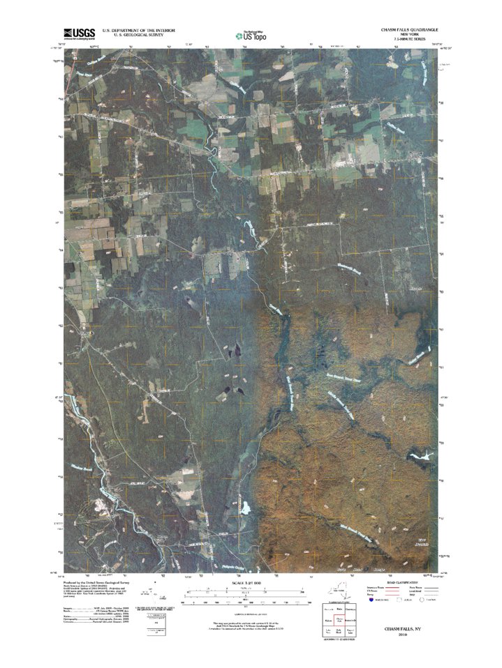 Chasm Falls, NY (2010, 24000-Scale) Map by United States Geological ...