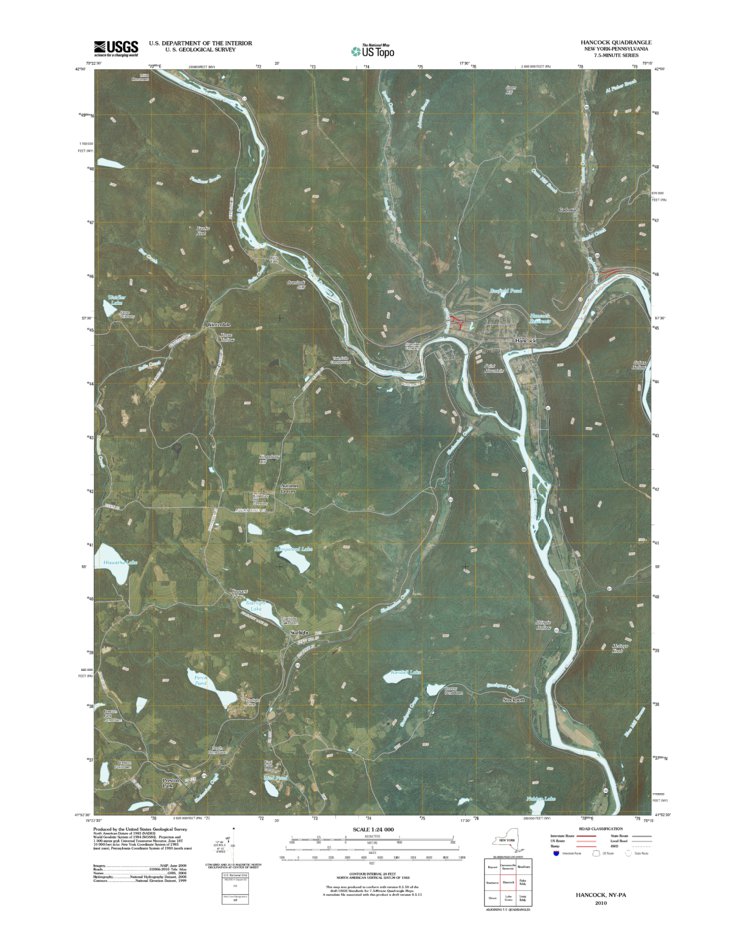 Hancock, NY-PA (2010, 24000-Scale) Map by United States Geological ...