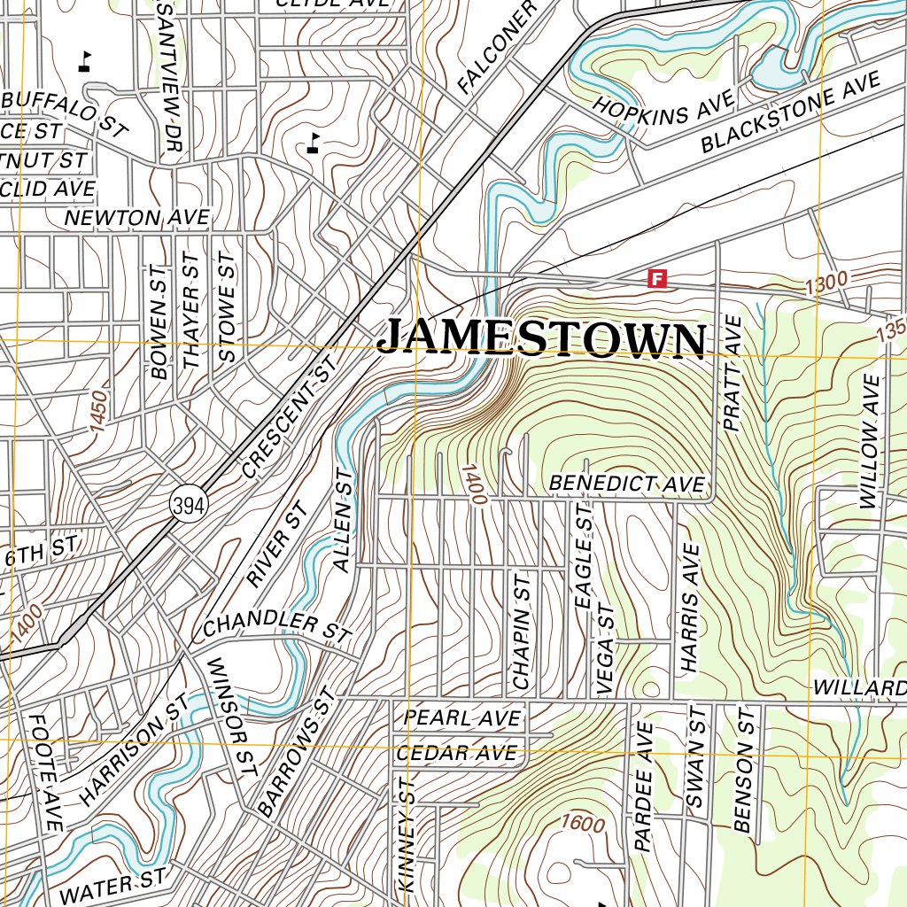 Jamestown, NY (2013, 24000-Scale) Map by United States Geological ...