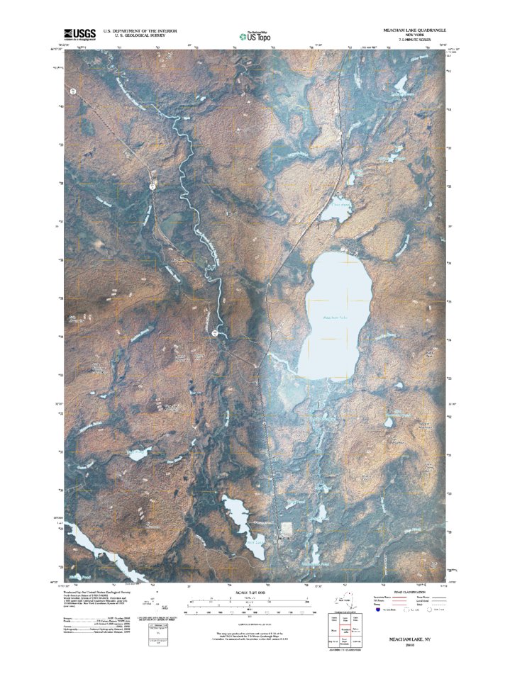Meacham Lake, NY (2010, 24000-Scale) map by United States Geological ...