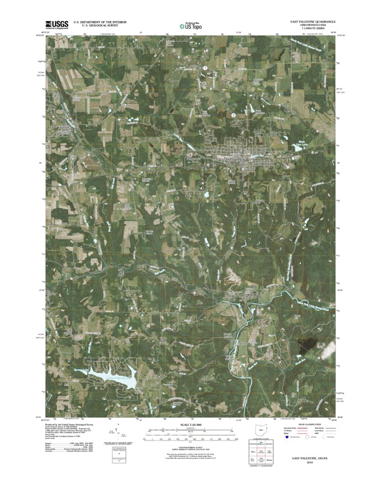 East Palestine, OH-PA (2010, 24000-Scale) Map by United States ...