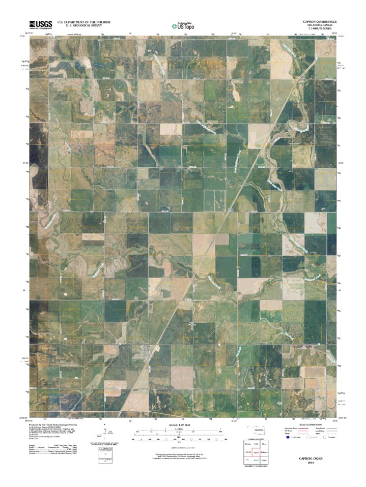 Capron, OK-KS (2010, 24000-Scale) Map by United States Geological ...