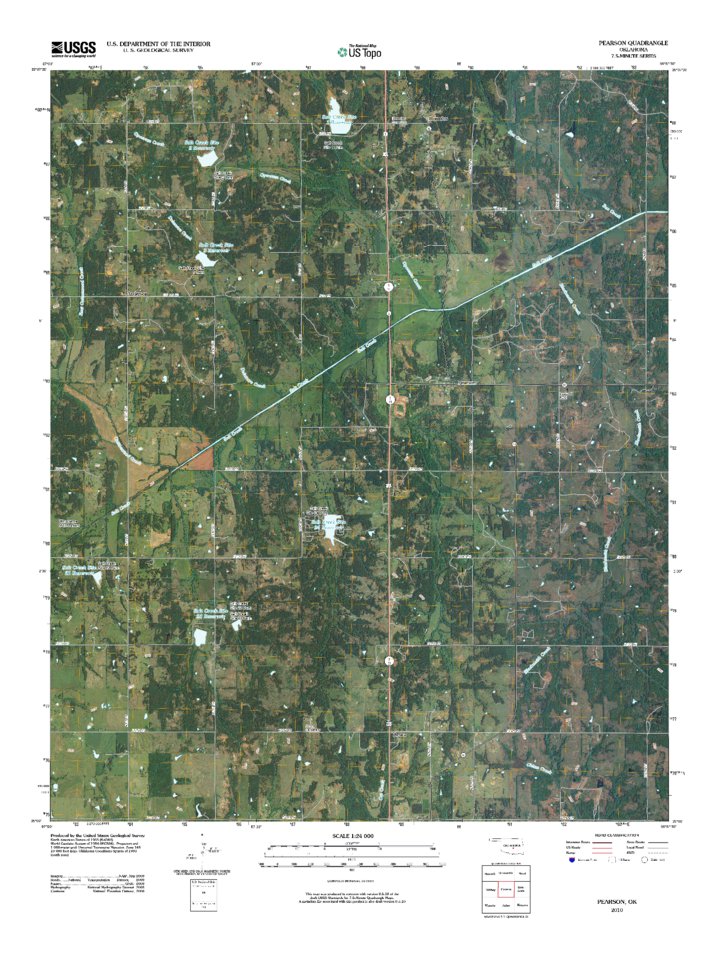 Pearson, OK (2010, 24000-Scale) Map by United States Geological Survey ...