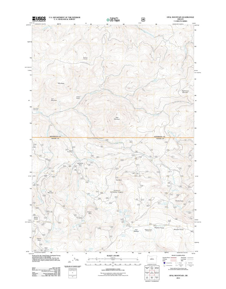 Opal Mountain, OR (2011, 24000-Scale) Map by United States Geological ...