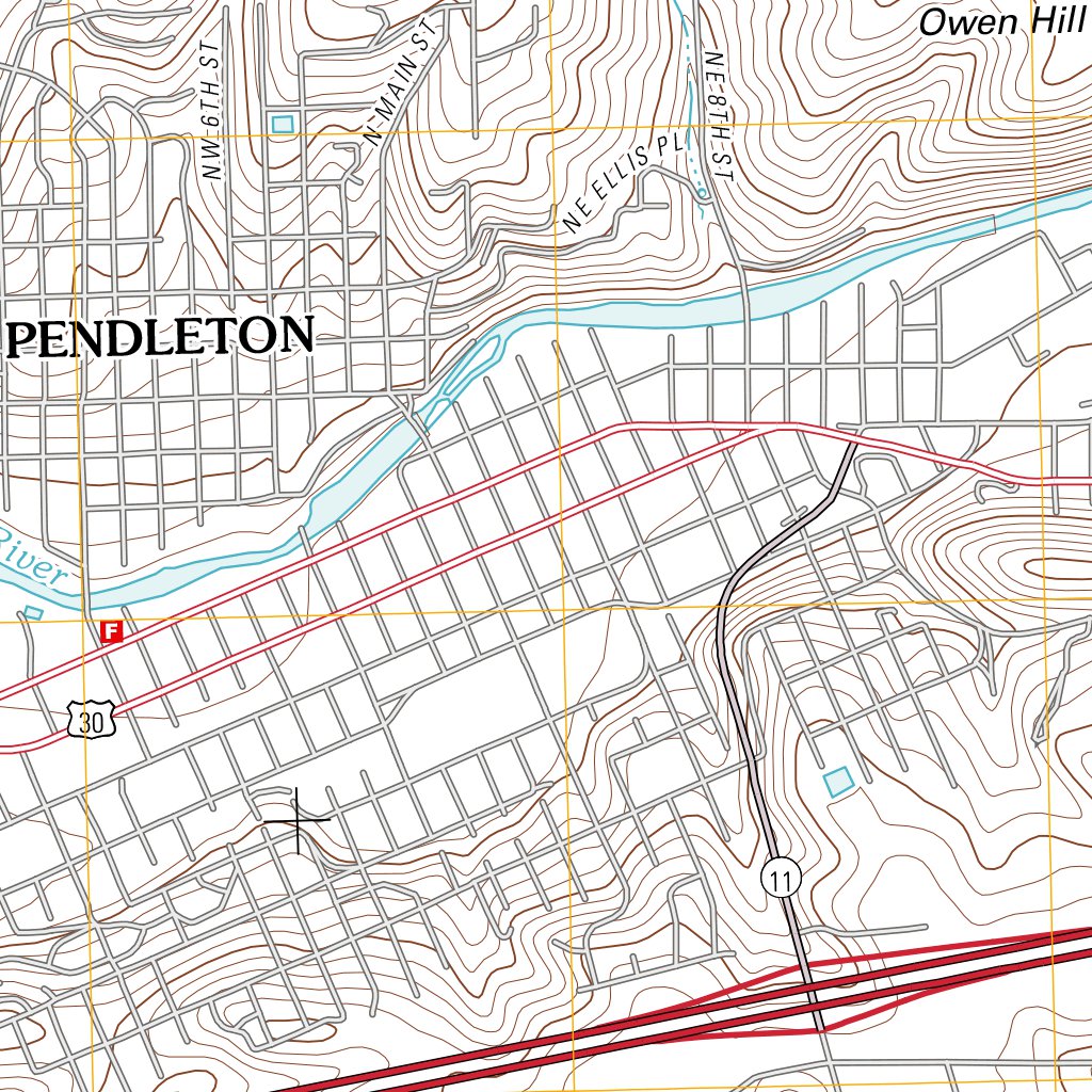 Pendleton, OR (2011, 24000-Scale) Map by United States Geological ...