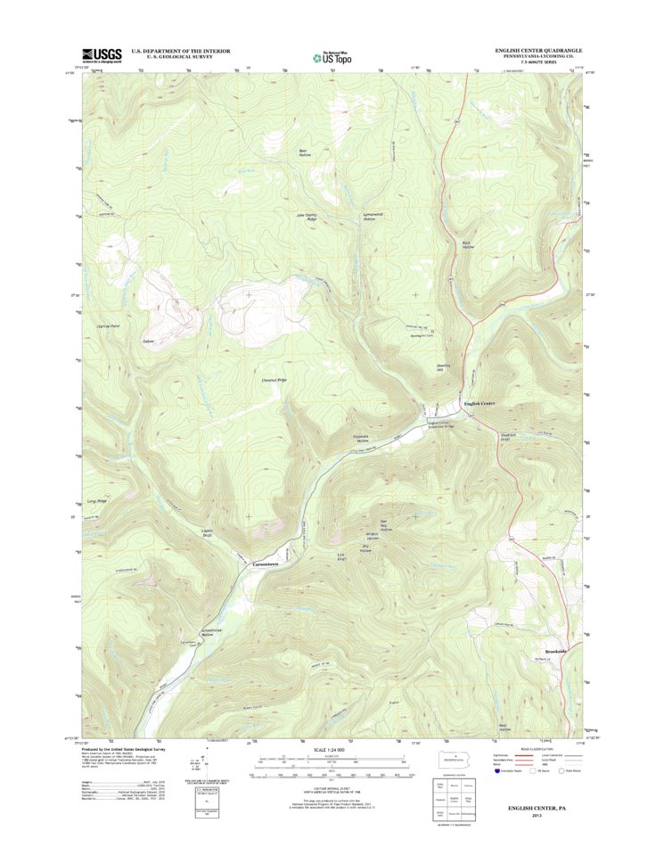 English Center, PA (2013, 24000-Scale) Map by United States Geological ...