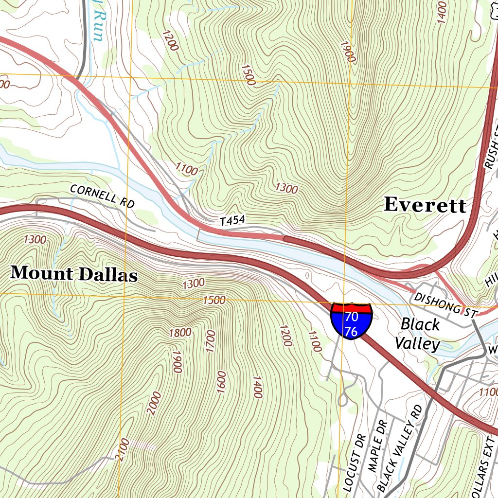 Everett West, PA (2013, 24000-Scale) Map by United States Geological ...