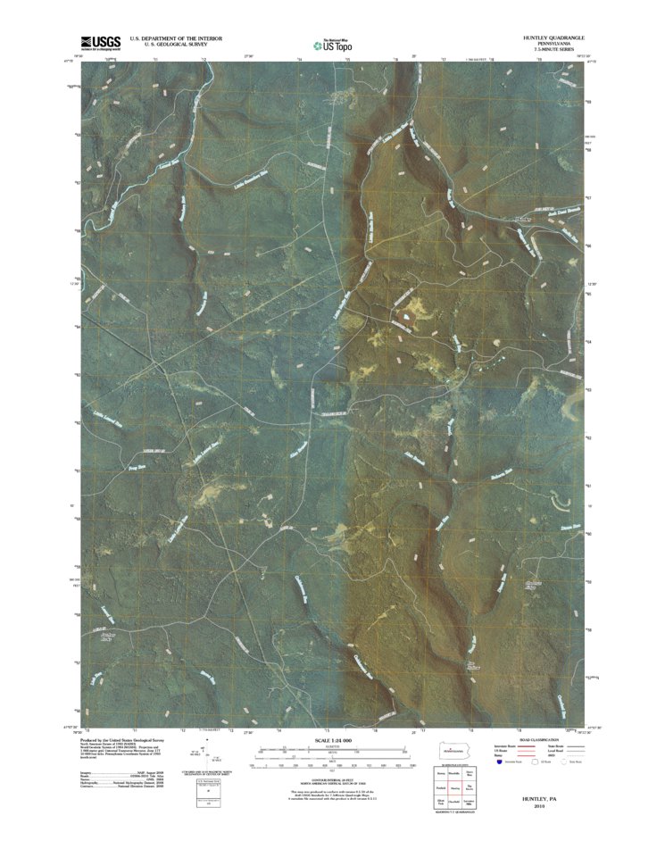 Huntley, PA (2010, 24000-Scale) Map by United States Geological Survey ...