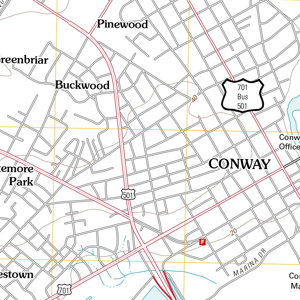 Conway, SC (2011, 24000-Scale) Map by United States Geological Survey ...