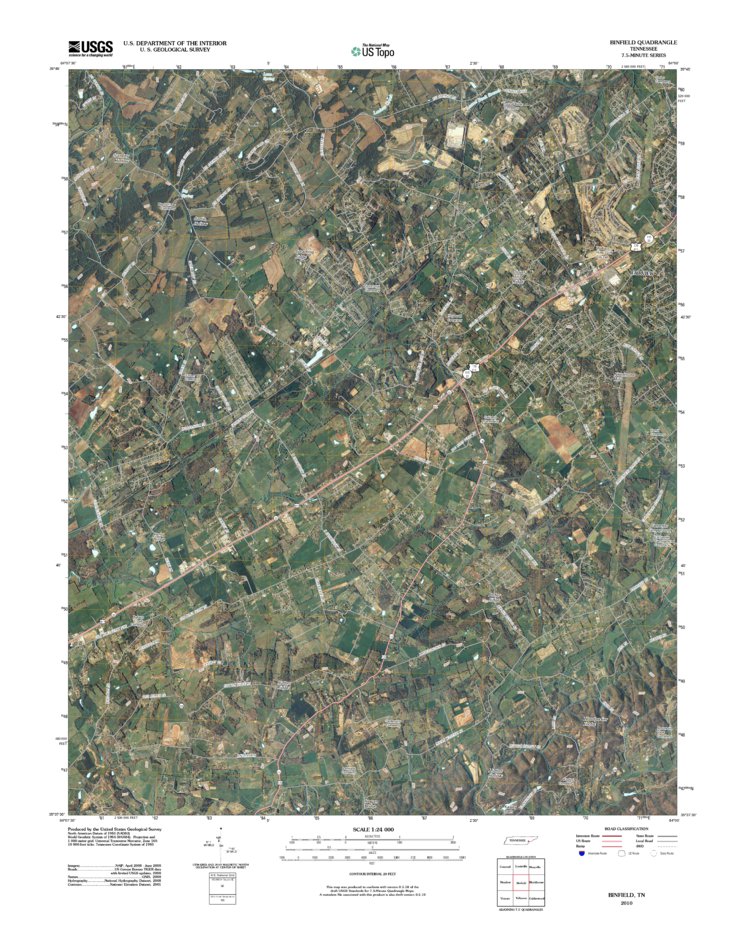 Binfield, TN (2010, 24000-Scale) Map by United States Geological Survey ...