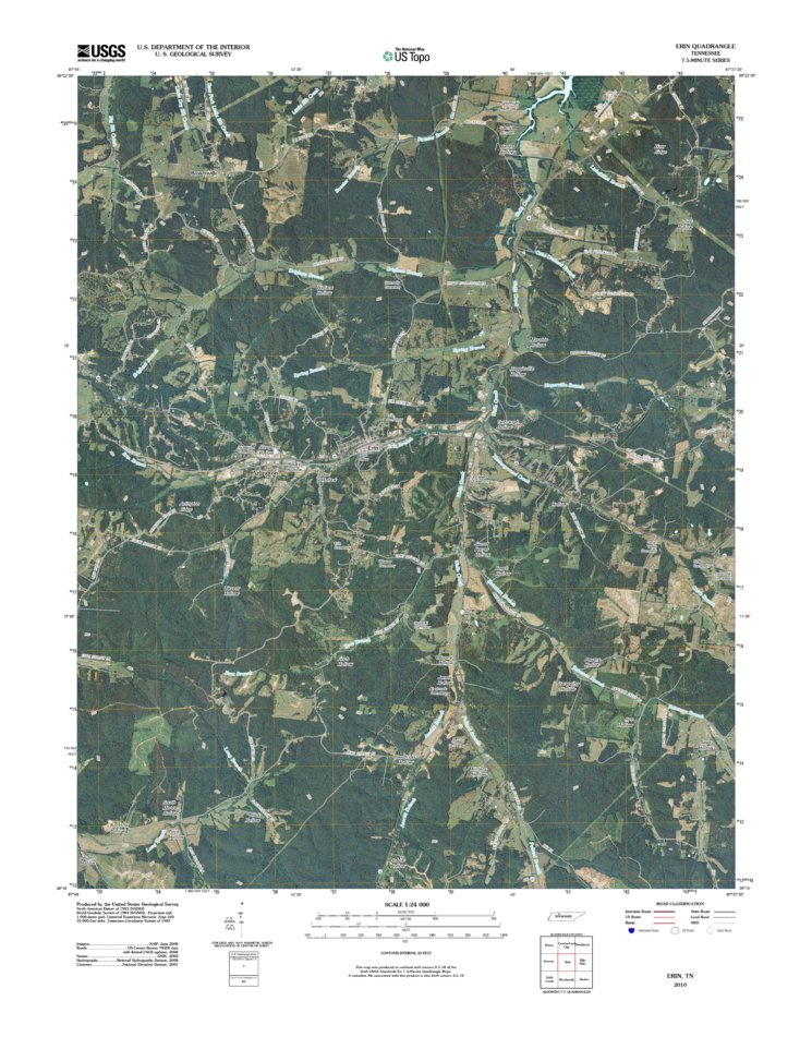 Erin, TN (2010, 24000-Scale) Map by United States Geological Survey ...