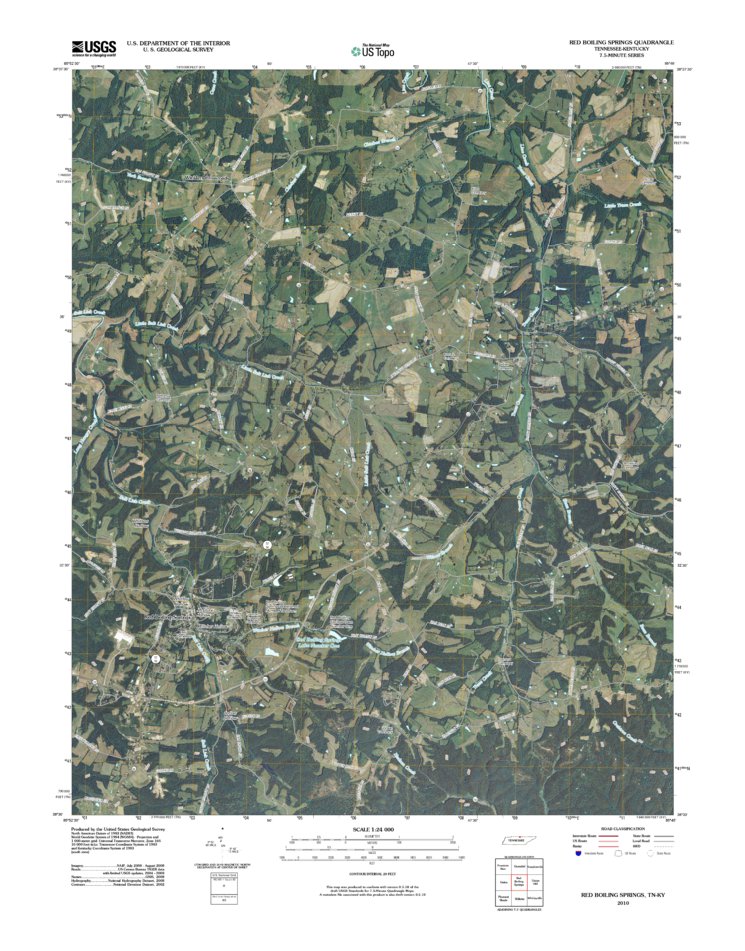 Red Boiling Springs, TN-KY (2010, 24000-Scale) Map by United States ...