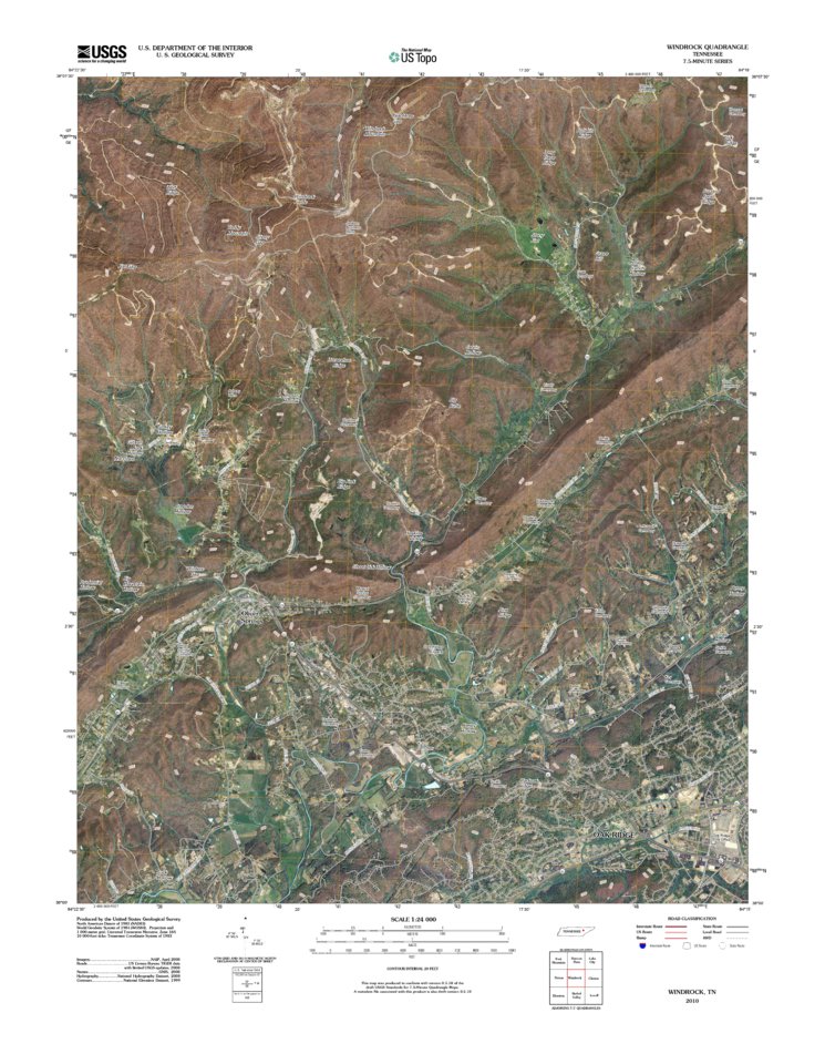 Windrock, TN (2010, 24000-Scale) Map by United States Geological Survey ...