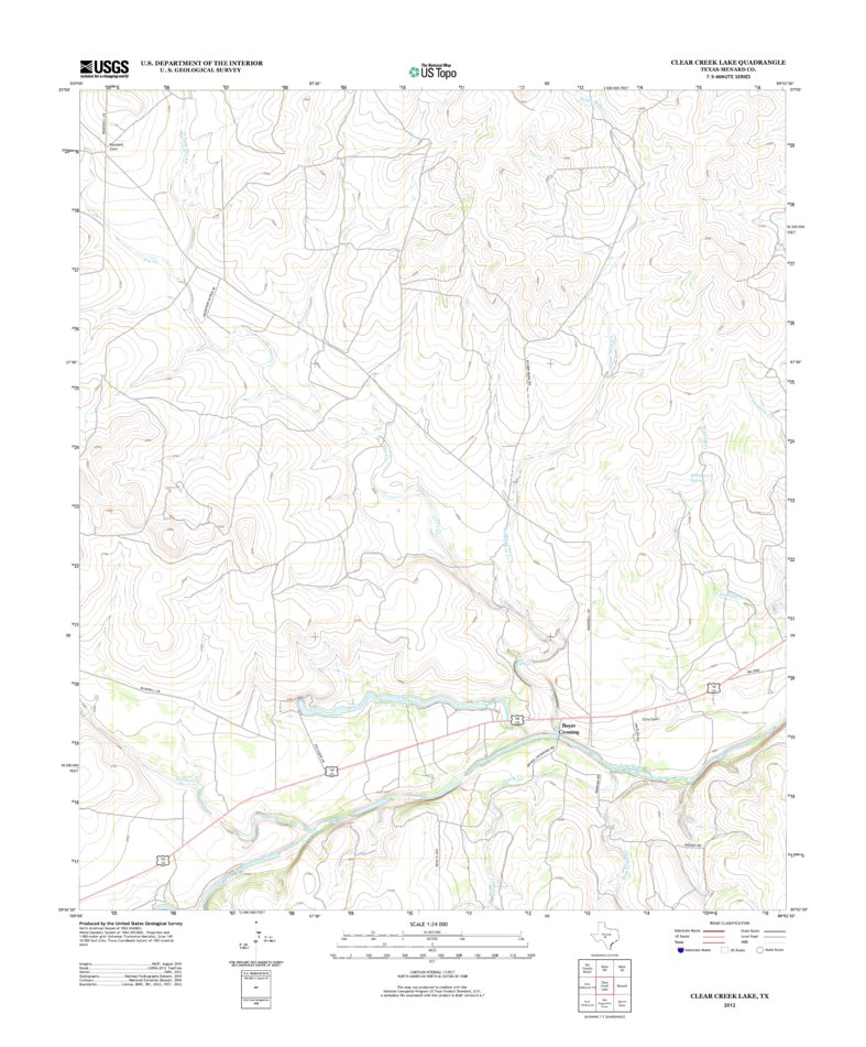 Clear Creek Lake, TX (2012, 24000-Scale) Map by United States ...