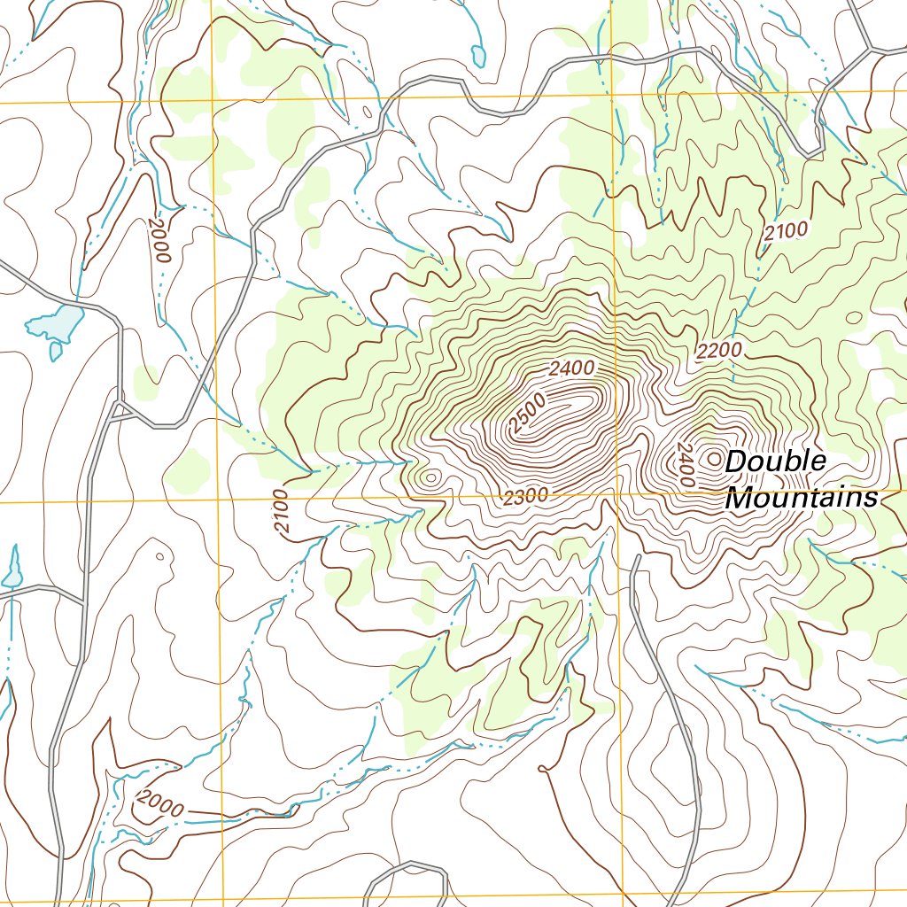 Double Mountains, TX (2012, 24000-Scale) Map by United States ...