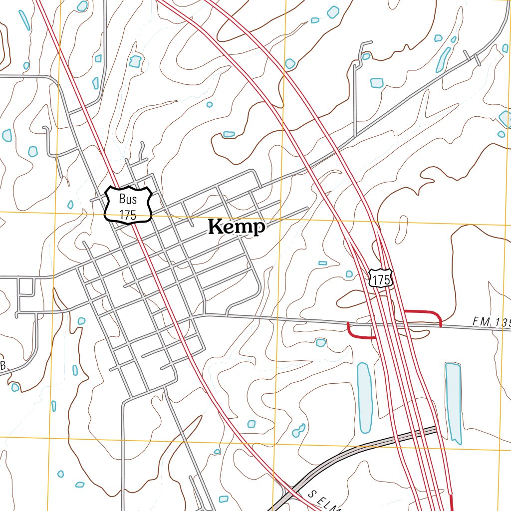 Kemp, TX (2011, 24000-Scale) Map by United States Geological Survey ...