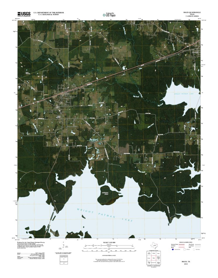 Maud, TX (2010, 24000-Scale) Map by United States Geological Survey ...