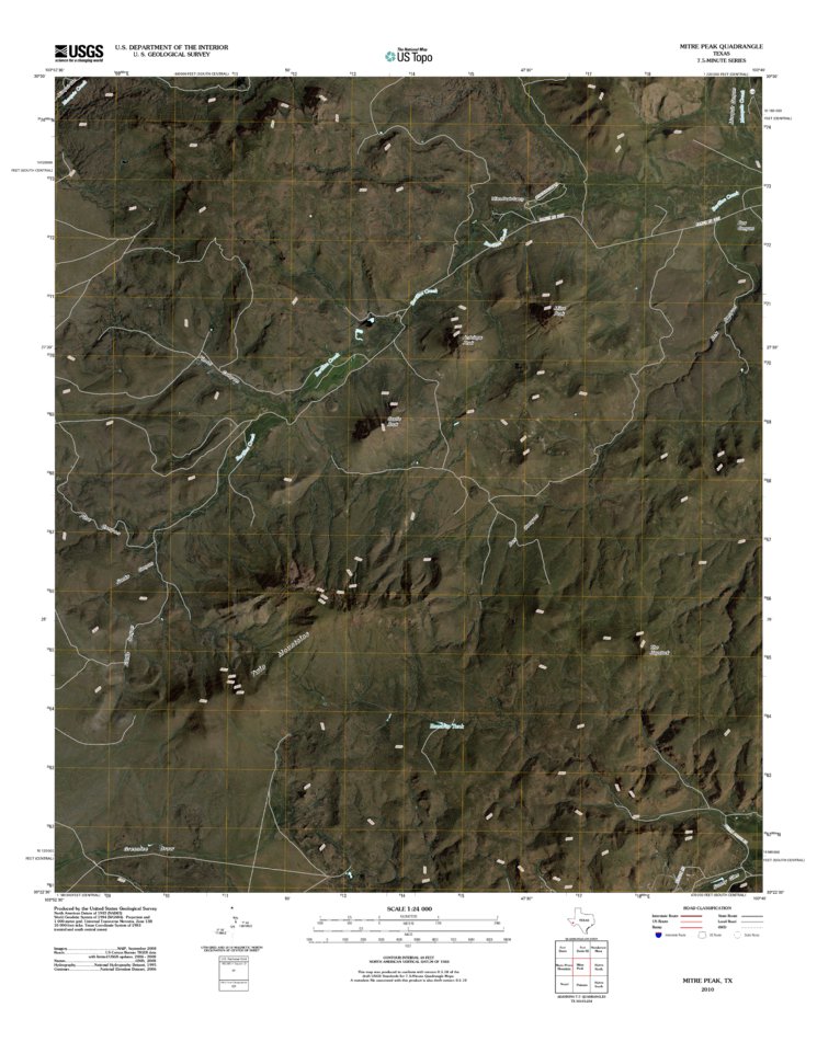 Mitre Peak, TX (2010, 24000-Scale) Map by United States Geological ...
