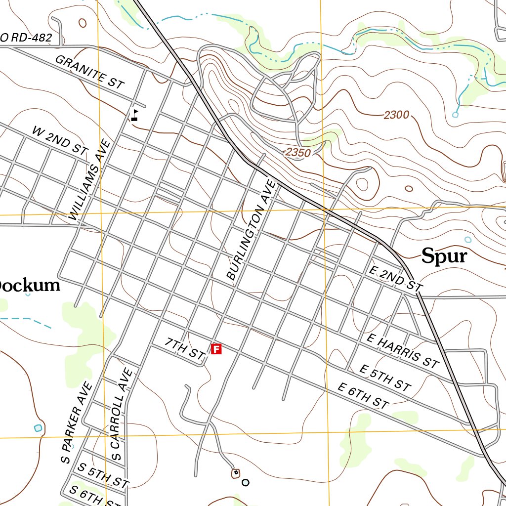 Spur, TX (2012, 24000-Scale) Map by United States Geological Survey ...