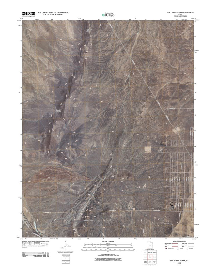 The Three Peaks, UT (2011, 24000-Scale) Map by United States Geological ...