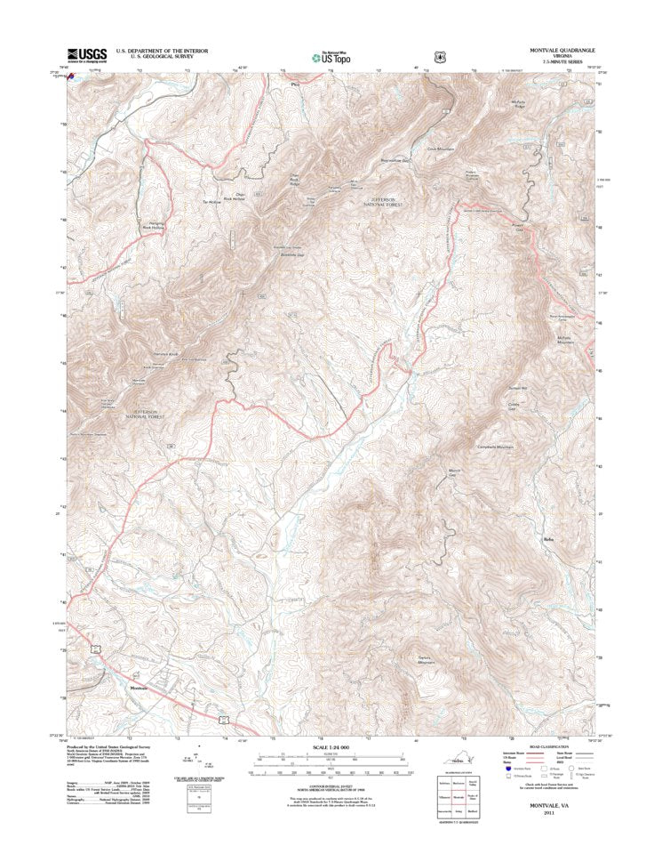 Montvale, VA (2011, 24000-Scale) Map by United States Geological Survey ...