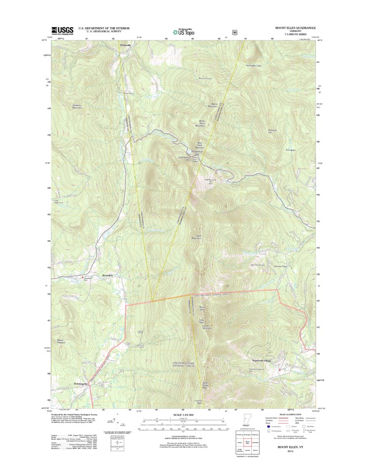 Mount Ellen, VT (2012, 24000-Scale) Map by United States Geological ...