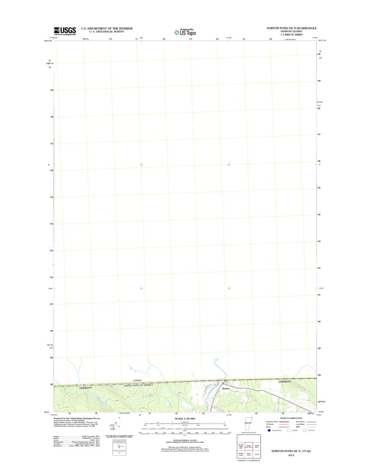 Norton Pond Oe N, VT (2012, 24000-Scale) Map by United States ...
