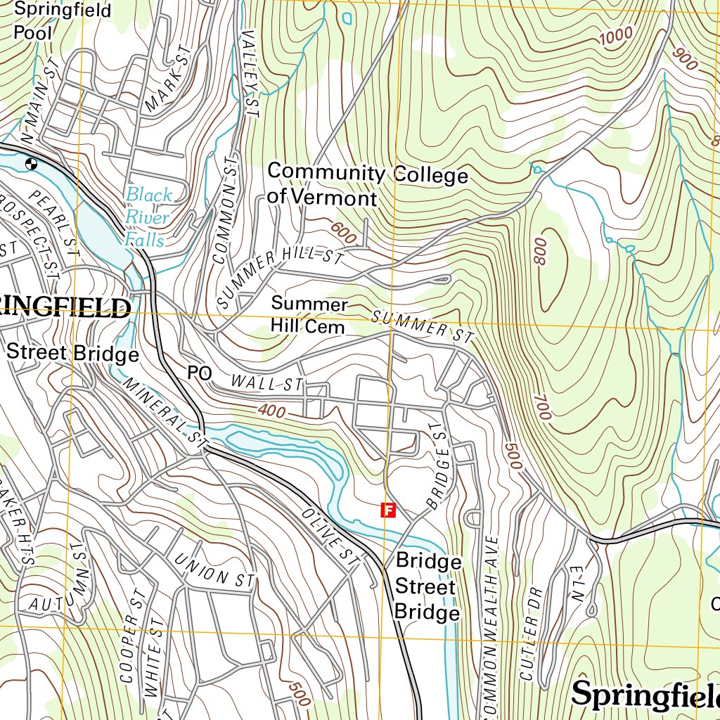 Springfield, VT-NH (2012, 24000-Scale) Map by United States Geological ...