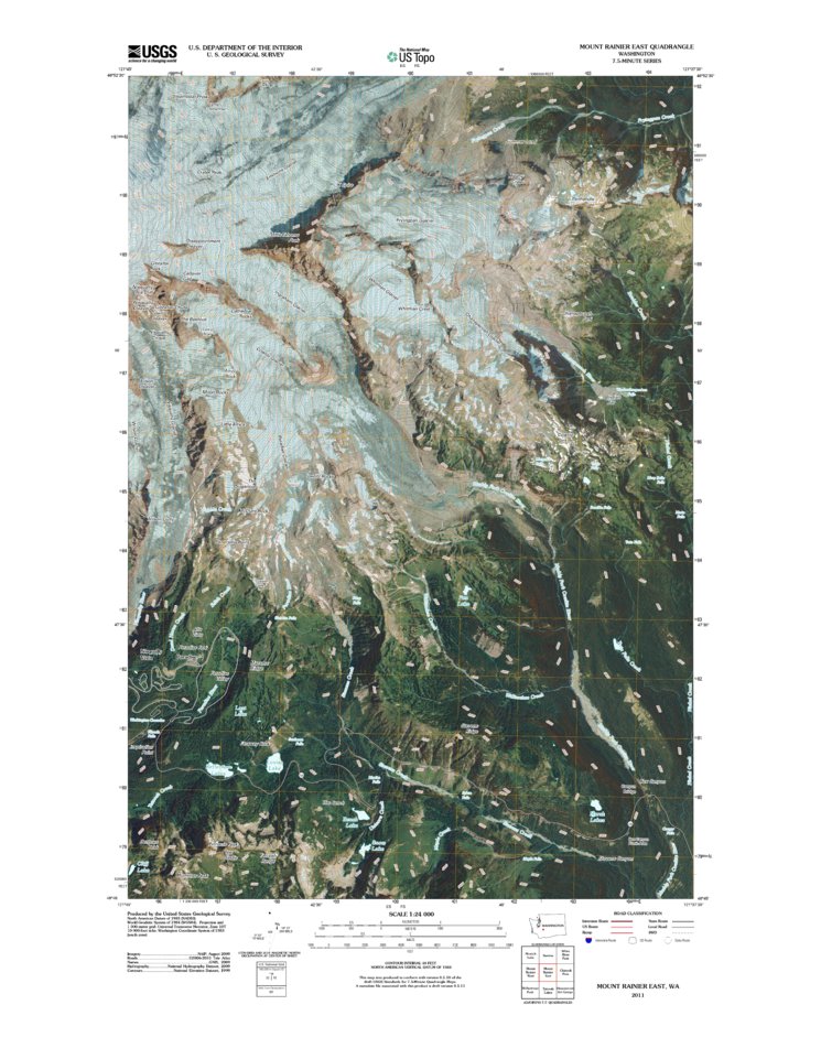 Mount Rainier East, WA (2011, 24000-Scale) Map by United States ...
