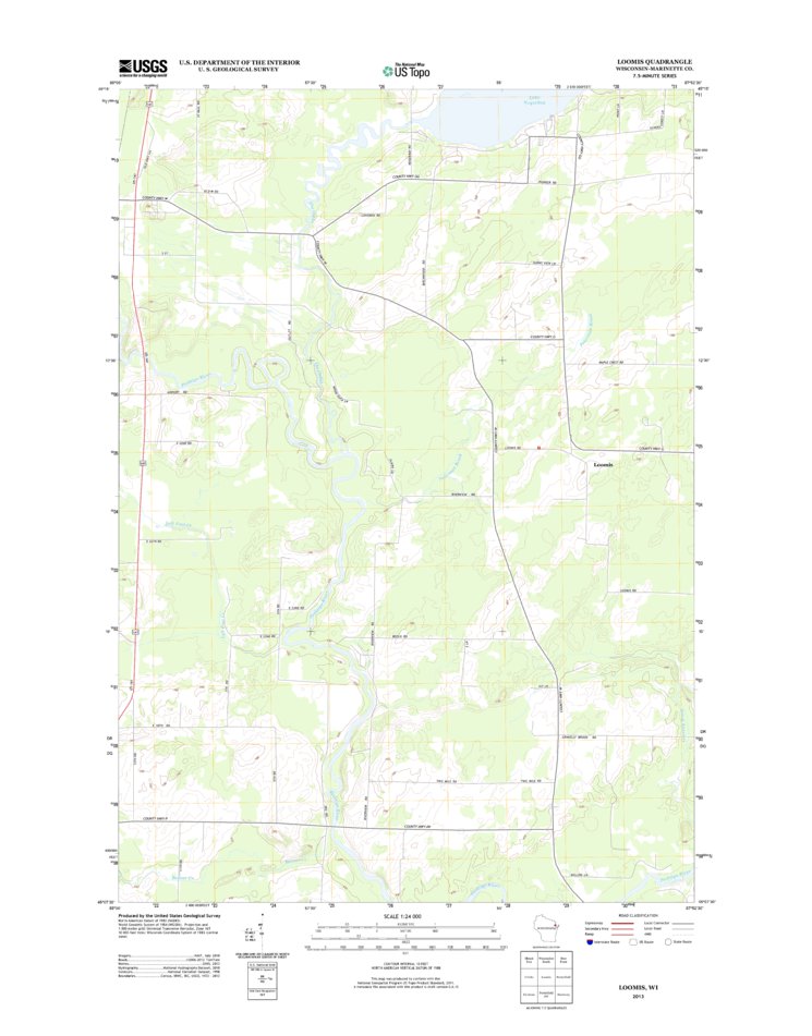 Loomis, WI (2013, 24000-Scale) Map by United States Geological Survey ...