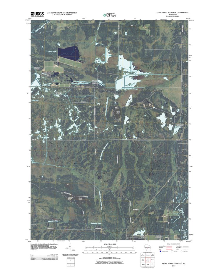 Quail Point Flowage, WI (2010, 24000-Scale) Map by United States ...