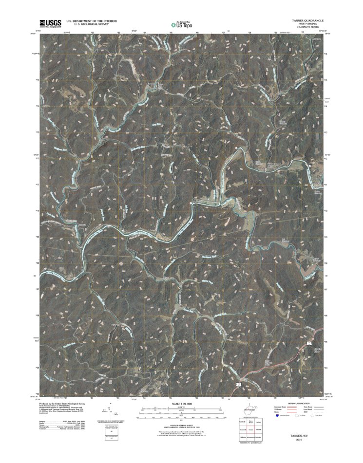 Tanner, WV (2010, 24000-Scale) Map by United States Geological Survey ...