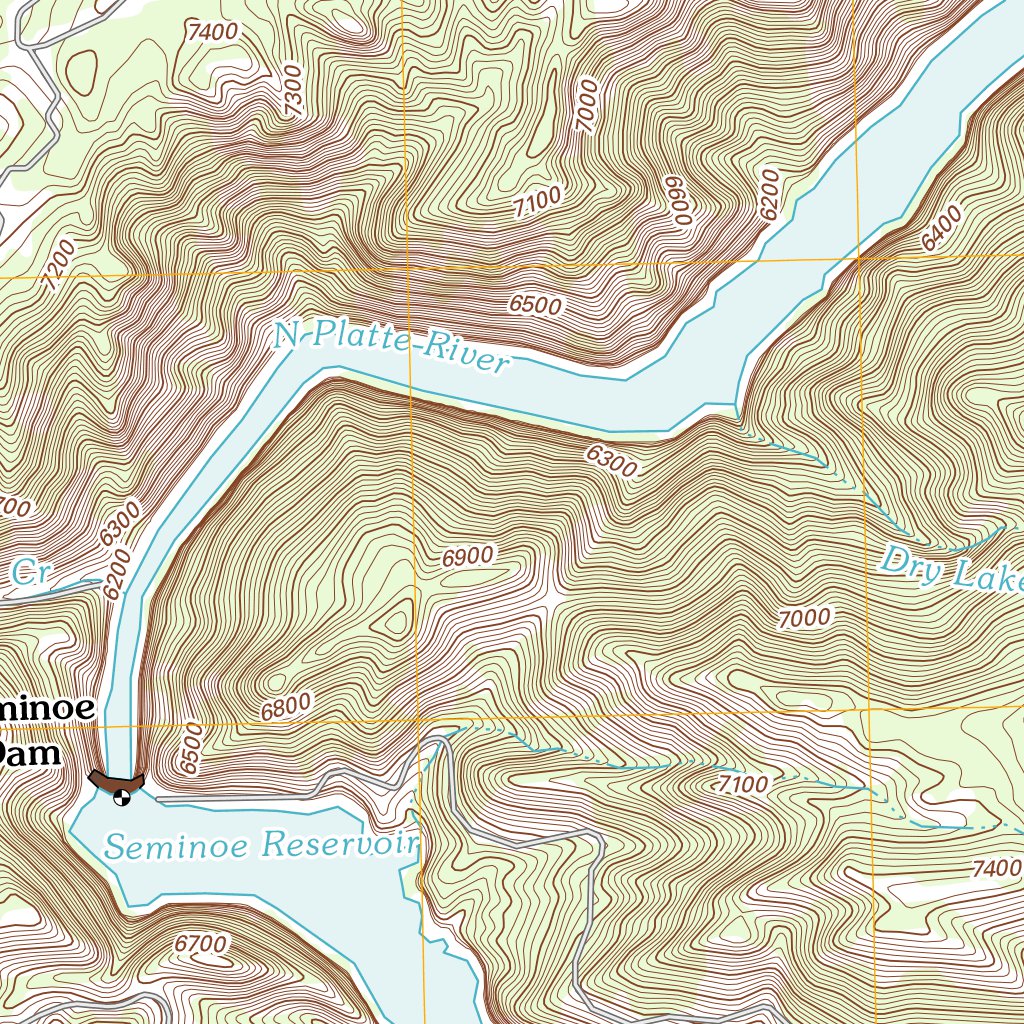 Seminoe Dam, WY (2012, 24000-Scale) Map by United States Geological ...
