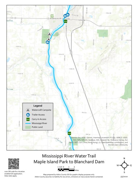 Maple Island Park to Blanchard Dam Map by Aitkin County | Avenza Maps