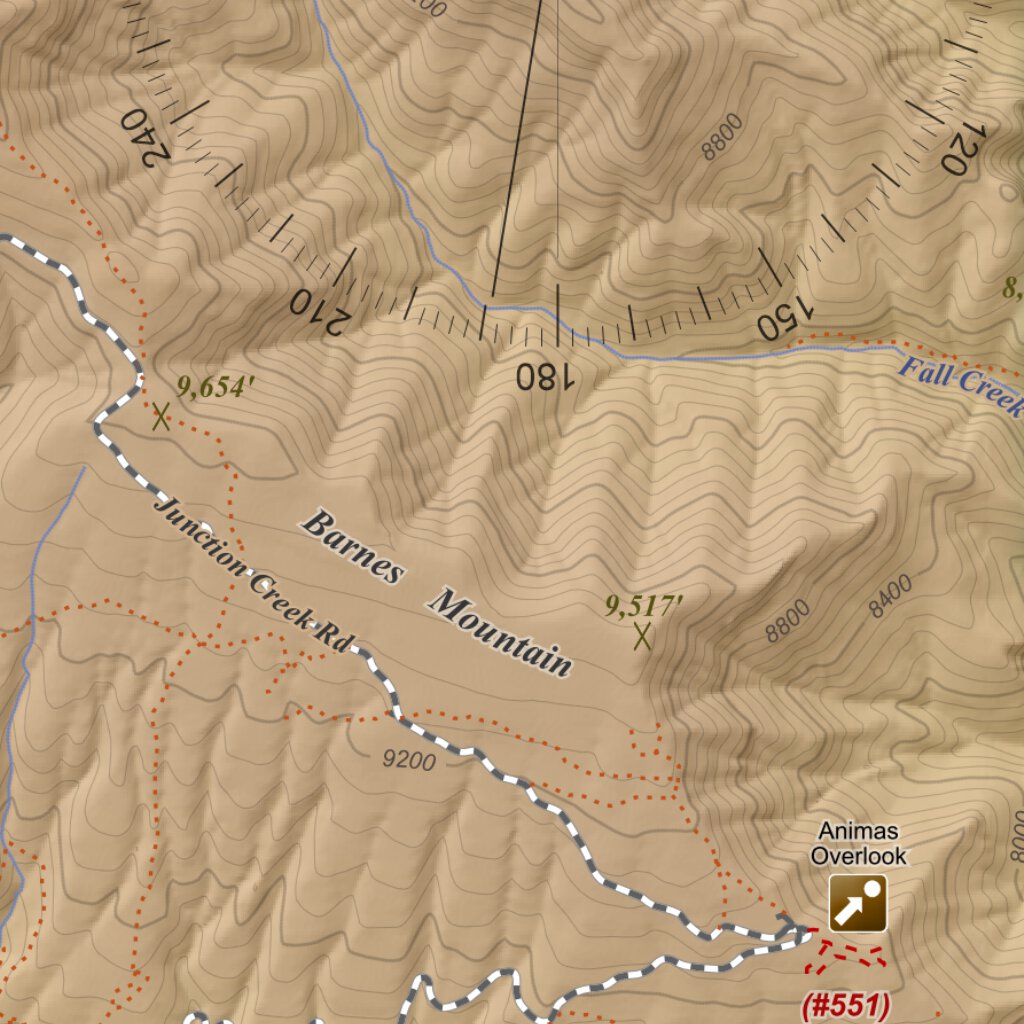 Durango, Colorado 15 Minute Topographic Map - Color Hillshade by Apogee ...